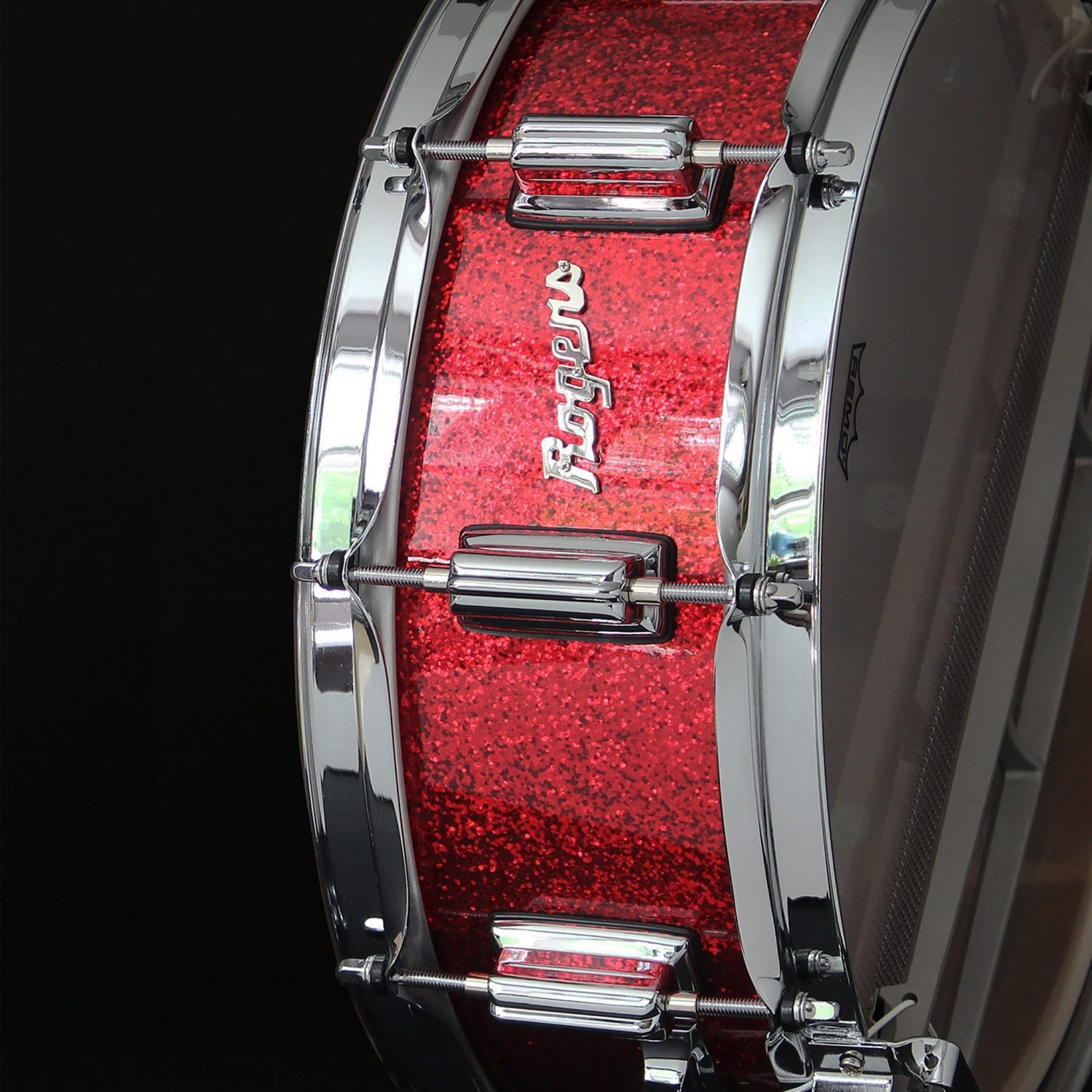 Rogers Drums Red Sparkle Lacquer Dyna-Sonic Snare Drum | Big Bang ...